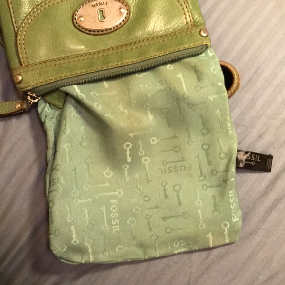 Fossil | Bags | Fossil Green Leather Crossbody Bag | Poshmark